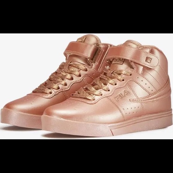 Fila | Shoes | Rose Sneakers By Fila Rose Gold Metallic Sneaker | Poshmark